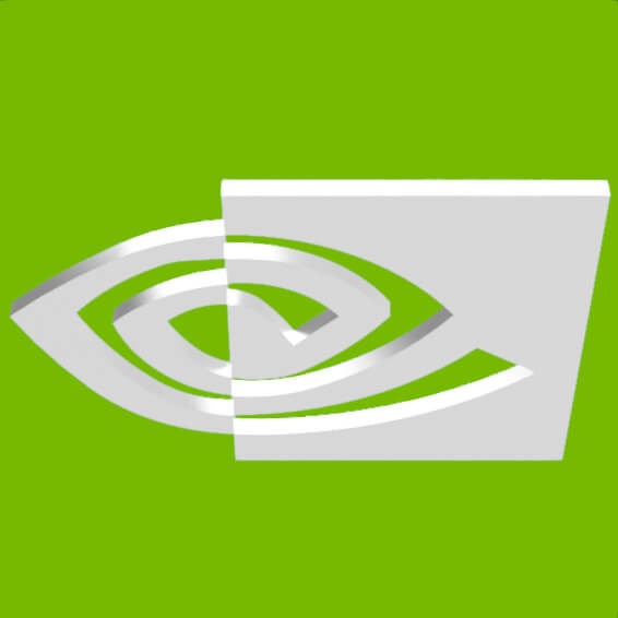 Nvidia 3d logo 3D Render, Digital Art by KMA