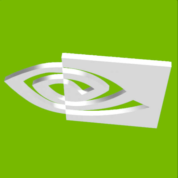 Nvidia 3d logo 3D Render, Digital Art by KMA
