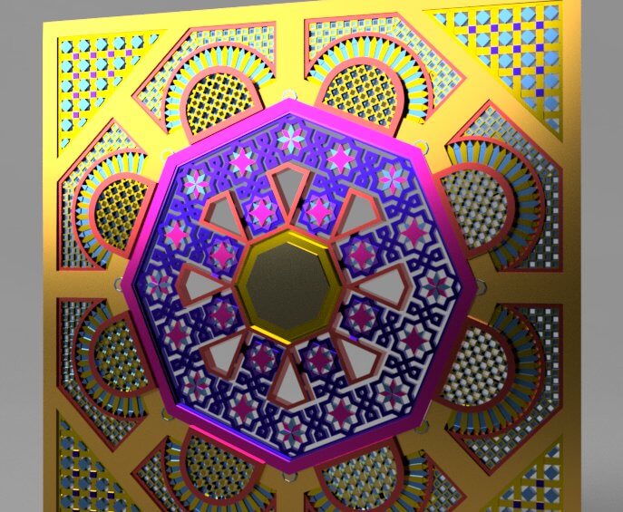 panel 10 aluminum 3D Render, Digital Art by KMA