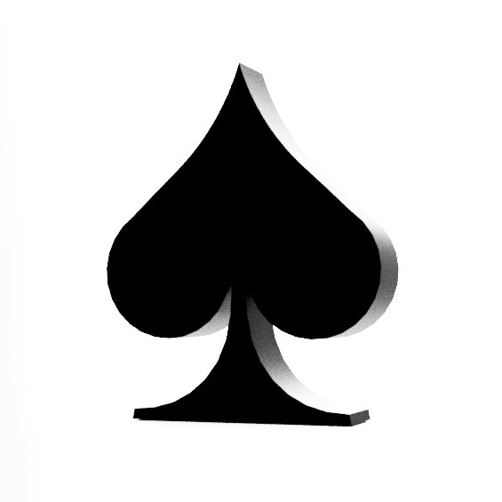 Spades logo model 3D Render | RenderHub Gallery