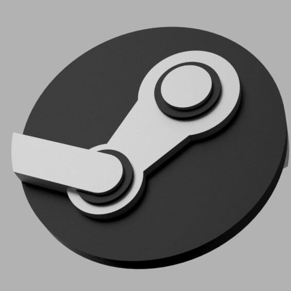 Steam logo 3D Render, Digital Art by KMA