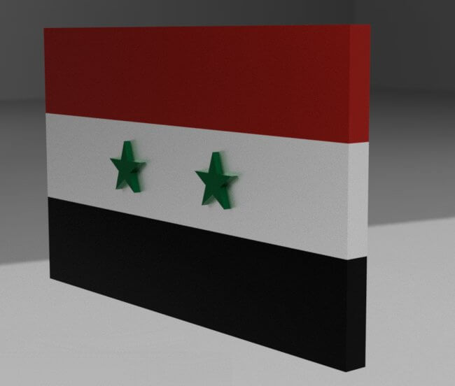Syria 3d flag 3D Render | RenderHub Gallery