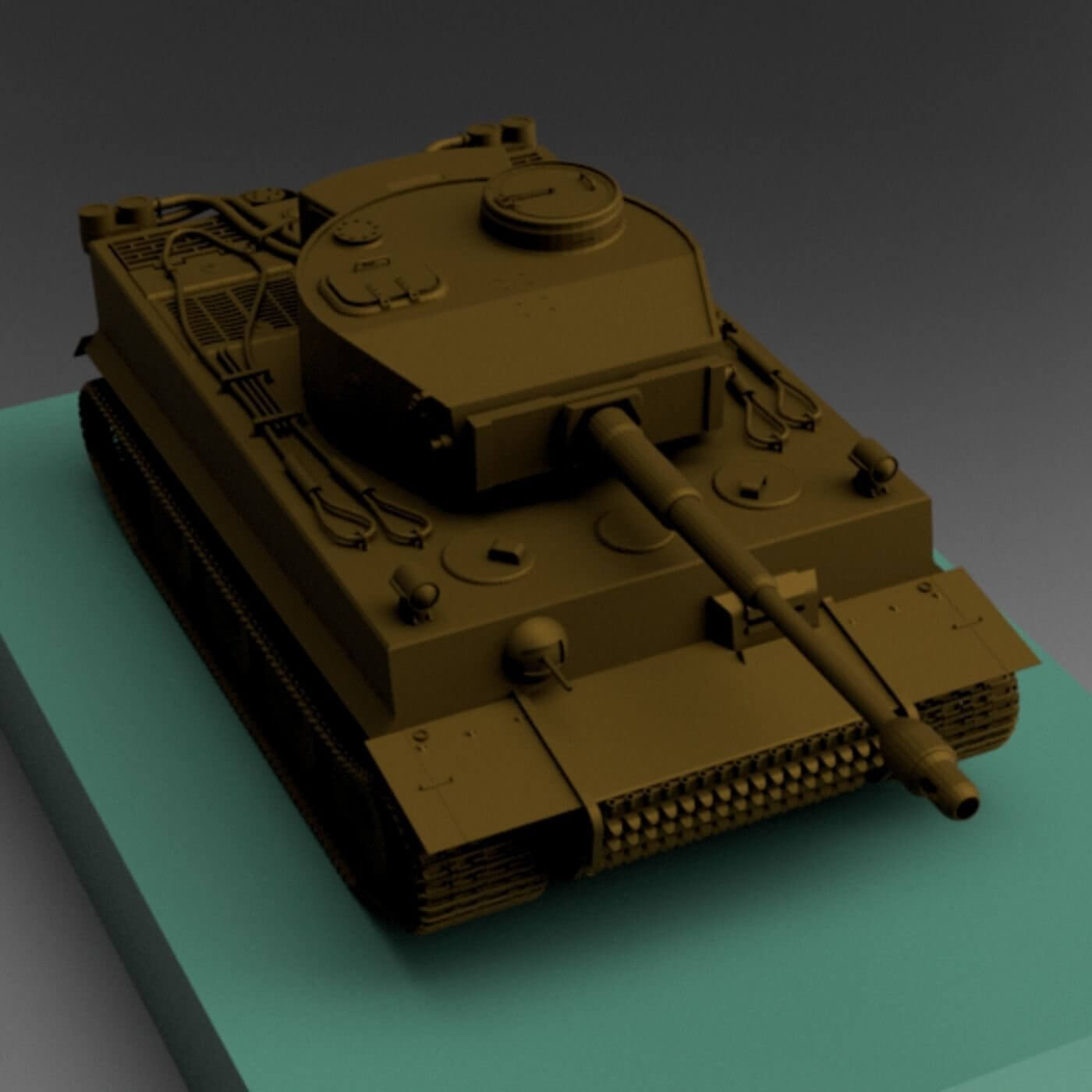 Tiger tank 1 3D Render, Digital Art by KMA