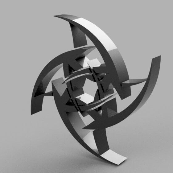 Ninja Emblem 01 - Free 3D Model by KMA
