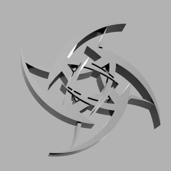 Ninja Emblem 01 - Free 3D Model by KMA