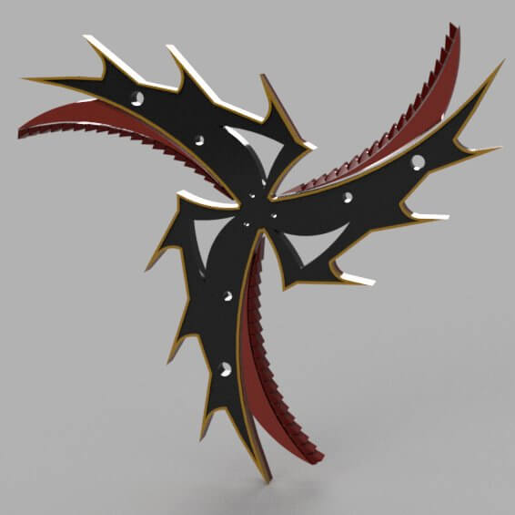 Ninja Emblem 02 - Free 3D Model by KMA
