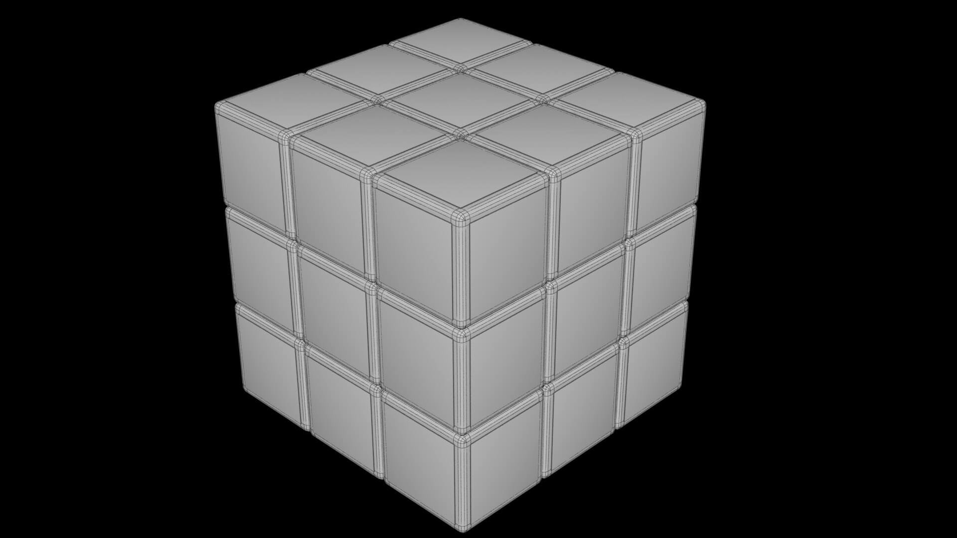 3x3 Scrambled Rubiks Cube - 3D Model by Knight1341