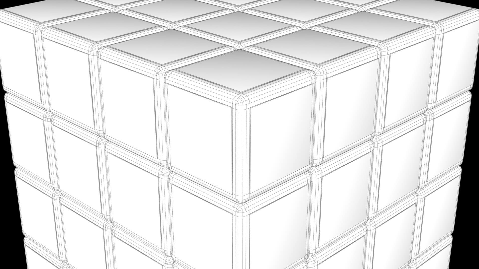 4x4 Scrambled Rubiks Cube - 3D Model by Knight1341