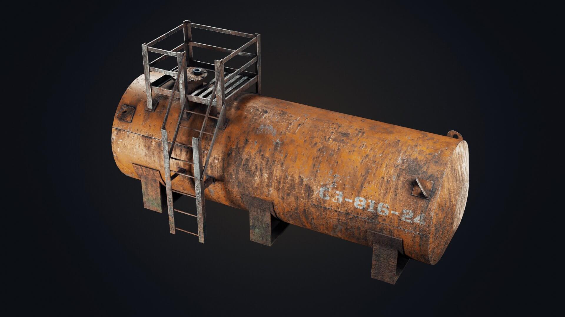 Old Oil Tank - 3D Model by knockcg