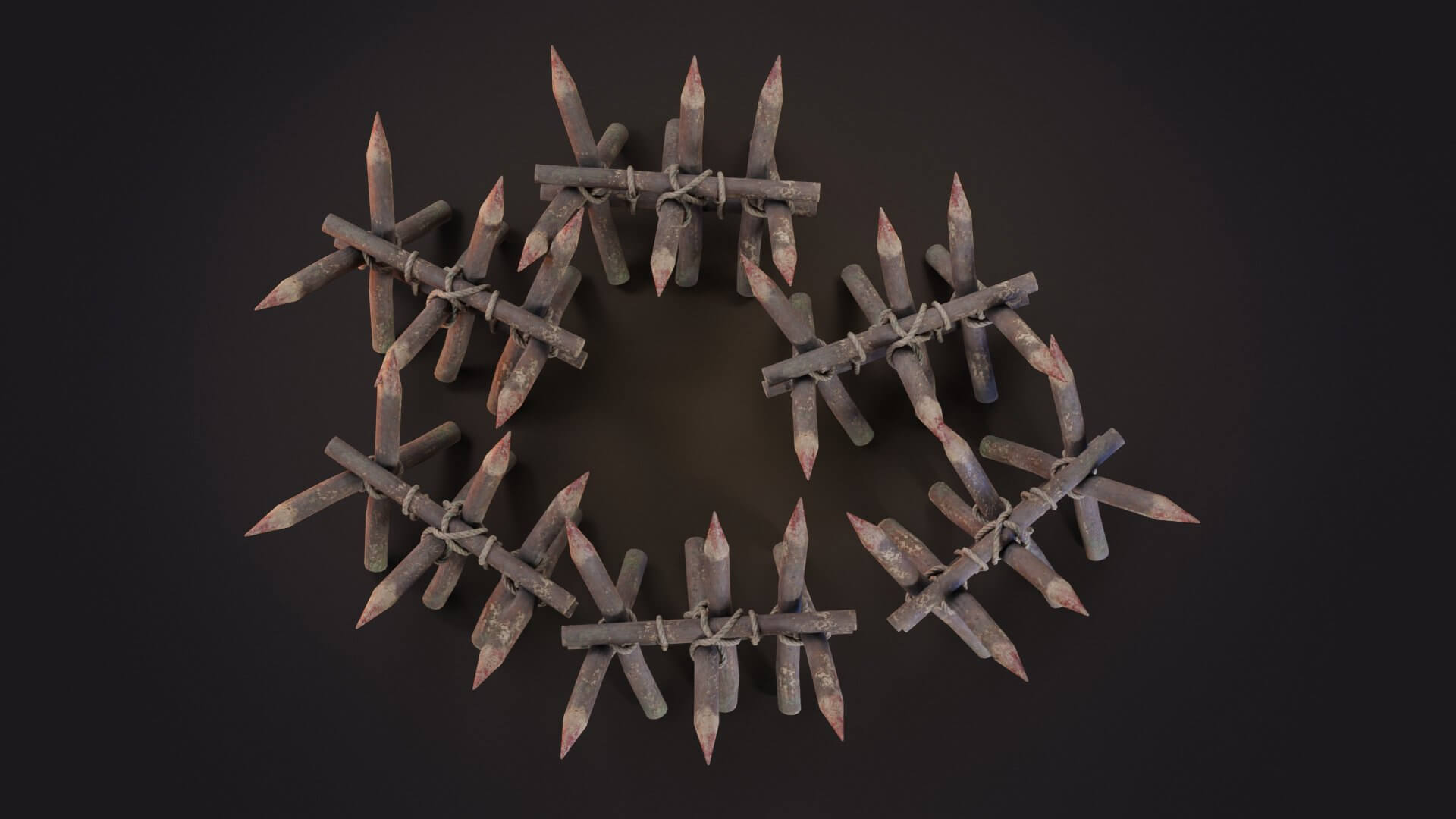 Wooden Stakes - 3D Model by knockcg