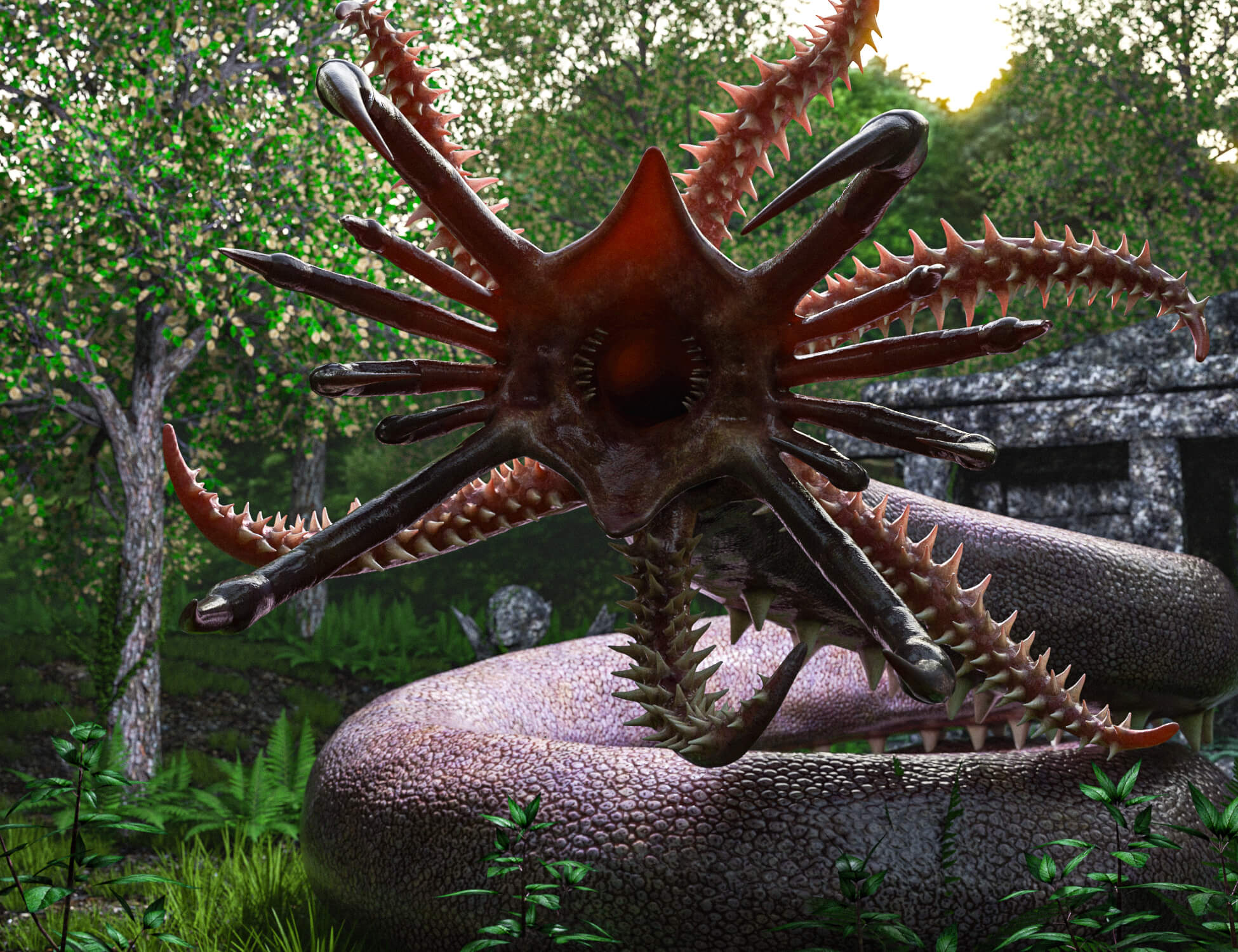 The Octalus 3D Render, Digital Art by Knulltheking