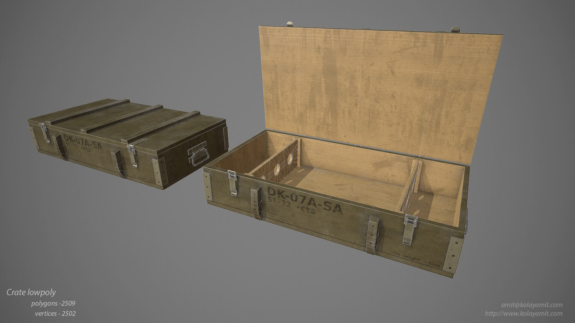 Military Crate - 3D Model by kolayamit