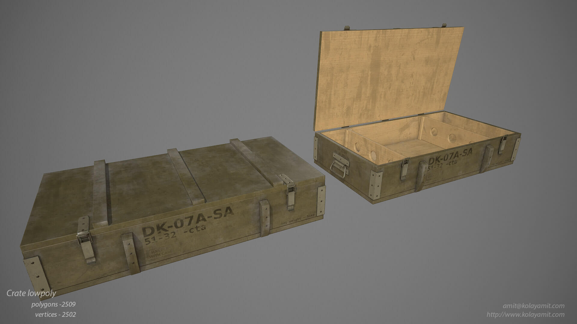 Military Crate - 3D Model by kolayamit