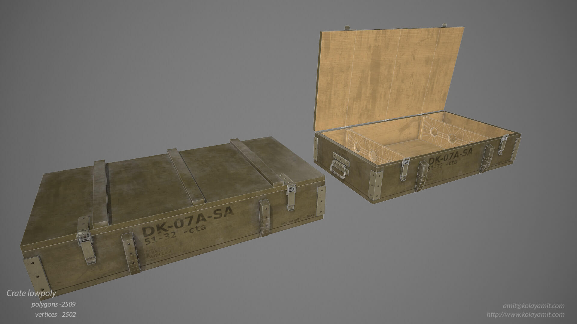 Military Crate - 3D Model by kolayamit