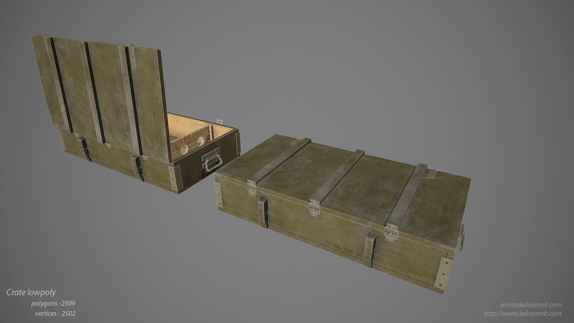Military Crate - 3D Model by kolayamit