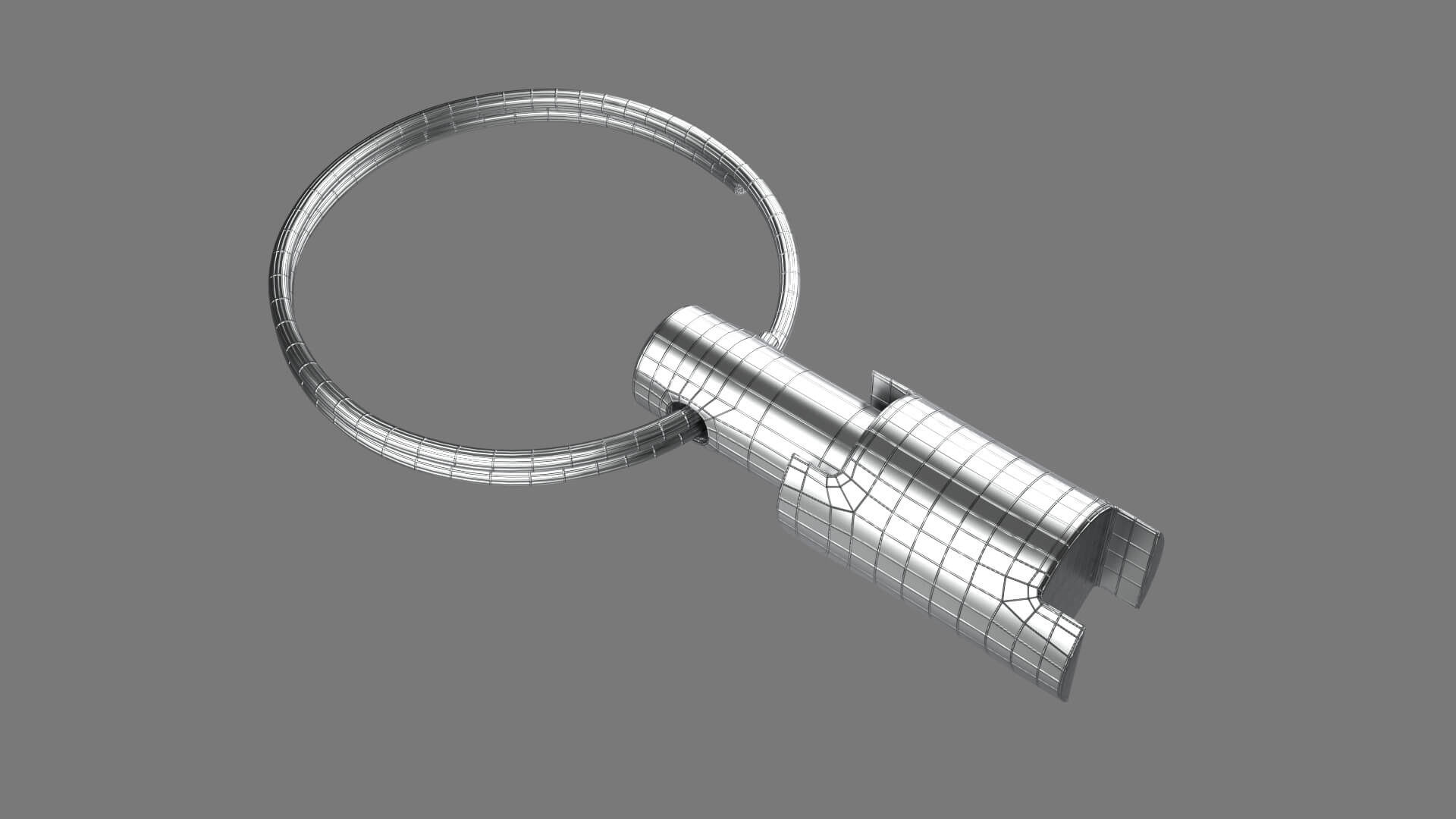 Keychain Eight 3D Model key ring with chain by kolayamit
