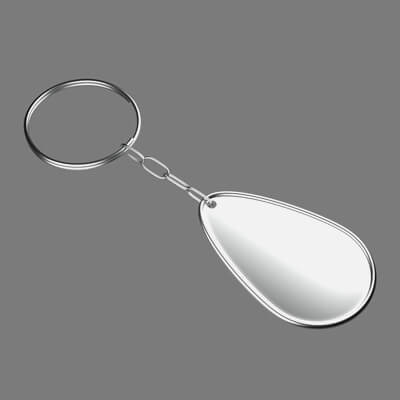 Keychain Five 3D Model Key Ring with Chain by kolayamit