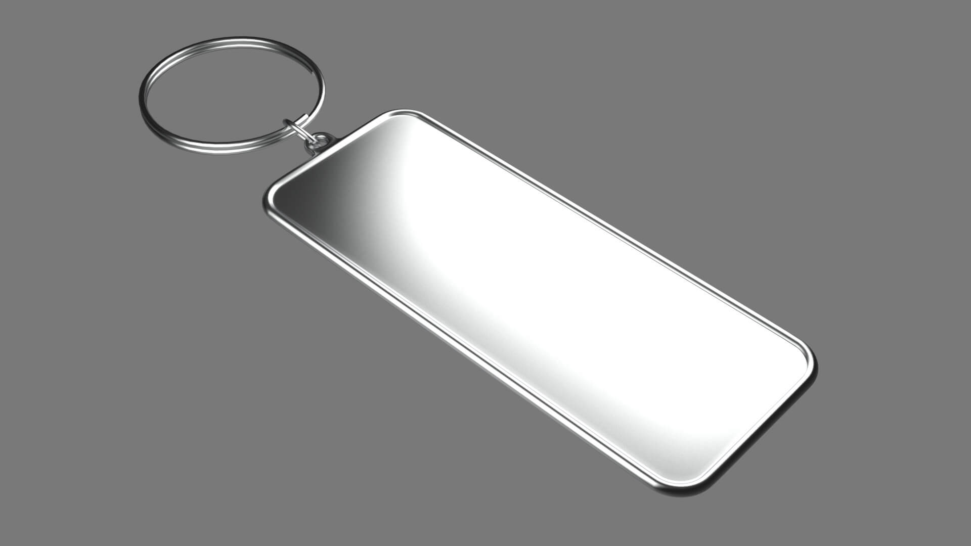 Keychain One 3D Model Key Ring with Chain by kolayamit