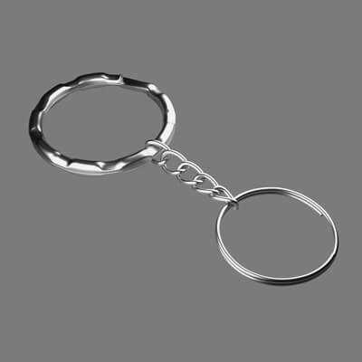 Keychain Twelve 3D Model key ring with chain by kolayamit