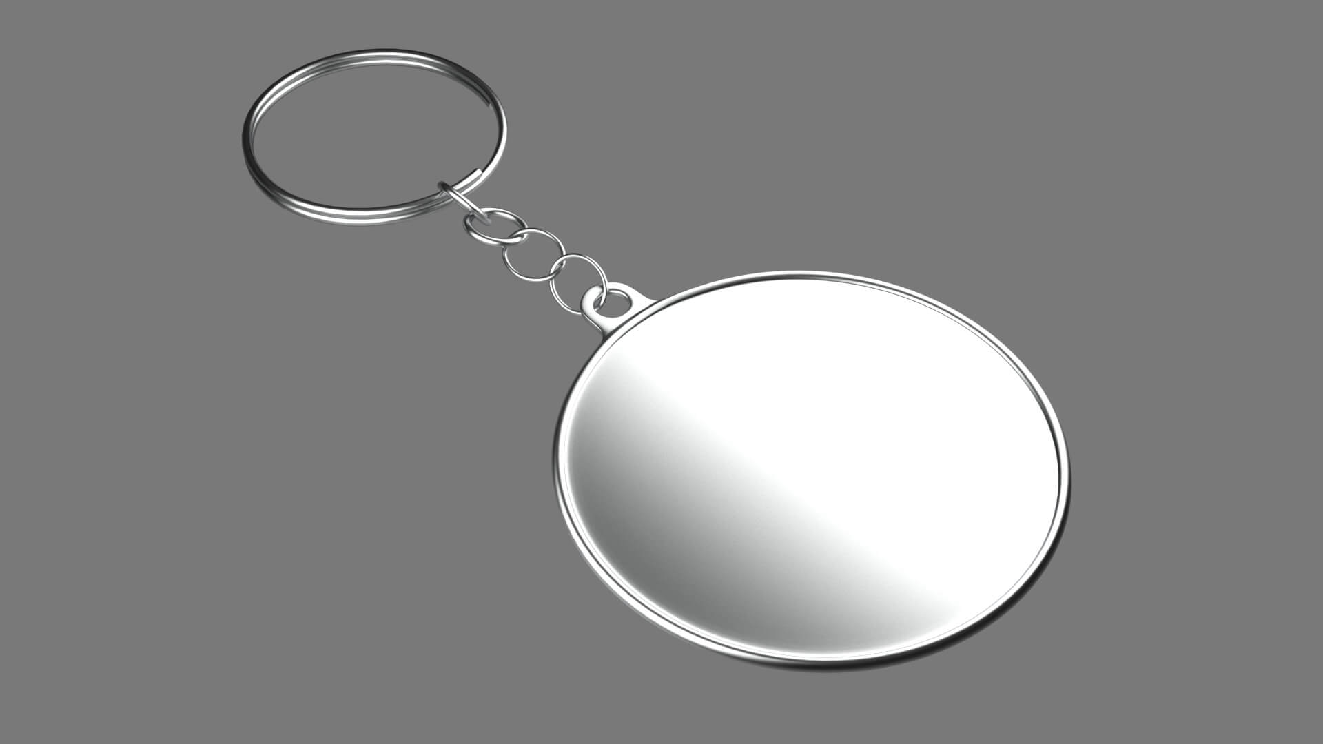 Keychain Two 3D Model Key Ring with Chain by kolayamit