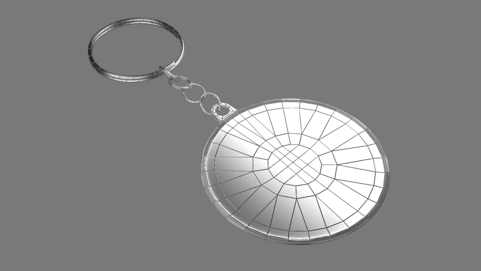 Keychain Two 3D Model Key Ring with Chain by kolayamit