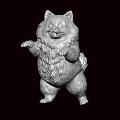 Cute Pomeranian - 3D Model by KolyDigital