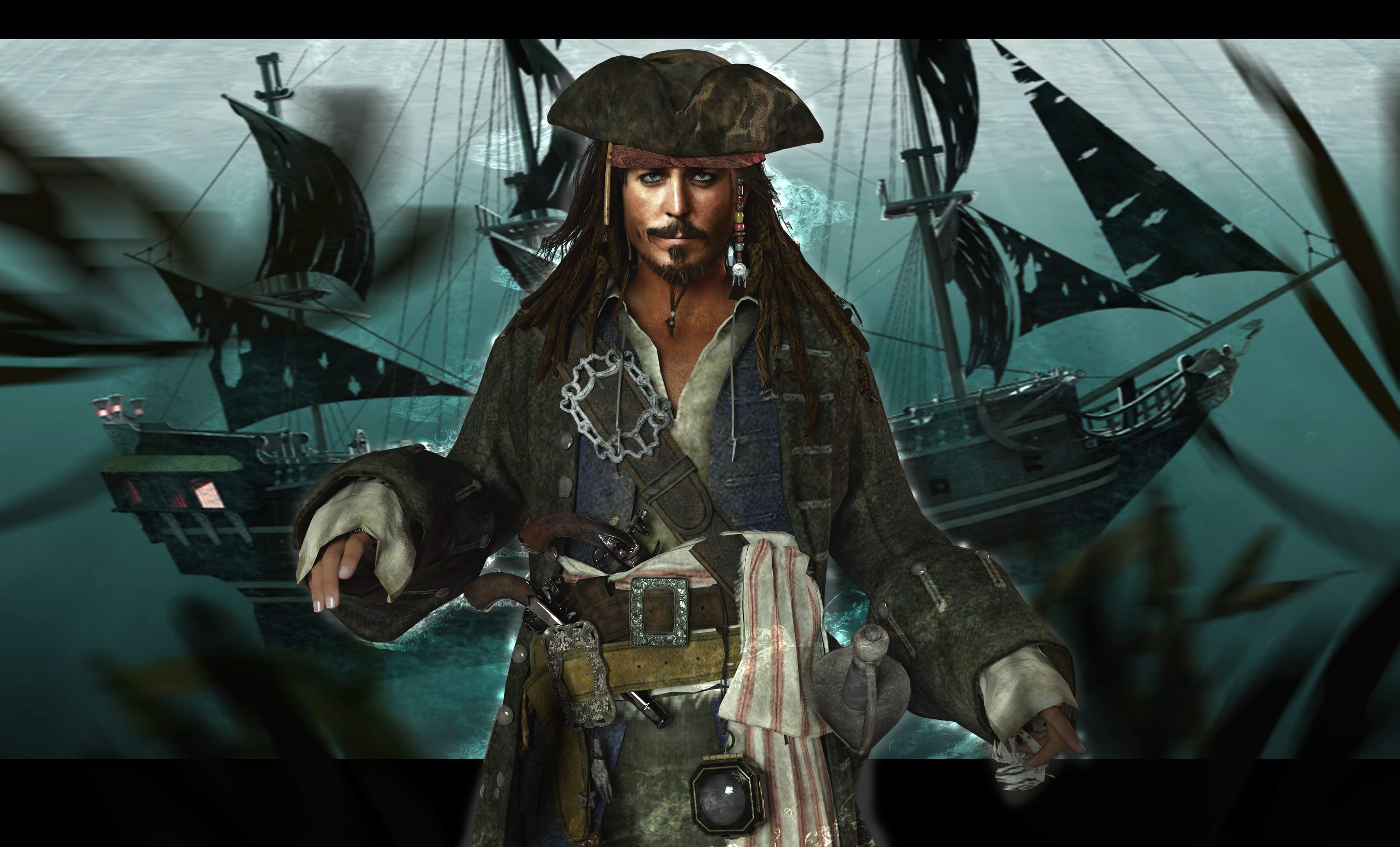 Jack Sparrow Fanart 3D Render, Digital Art by Komy Fly