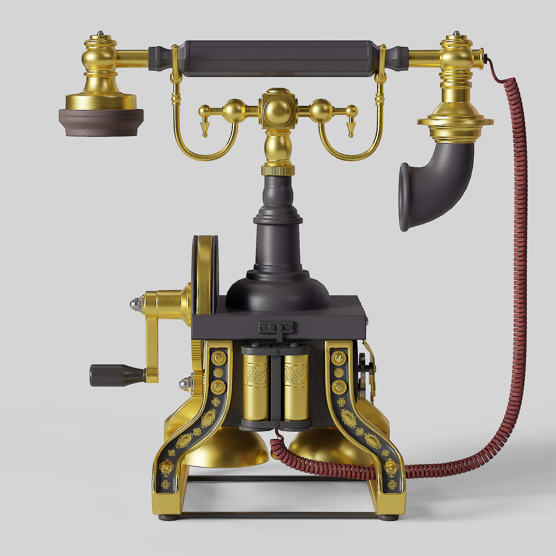 Golden Eiffel Tower Phone - 3D Model by Kon9