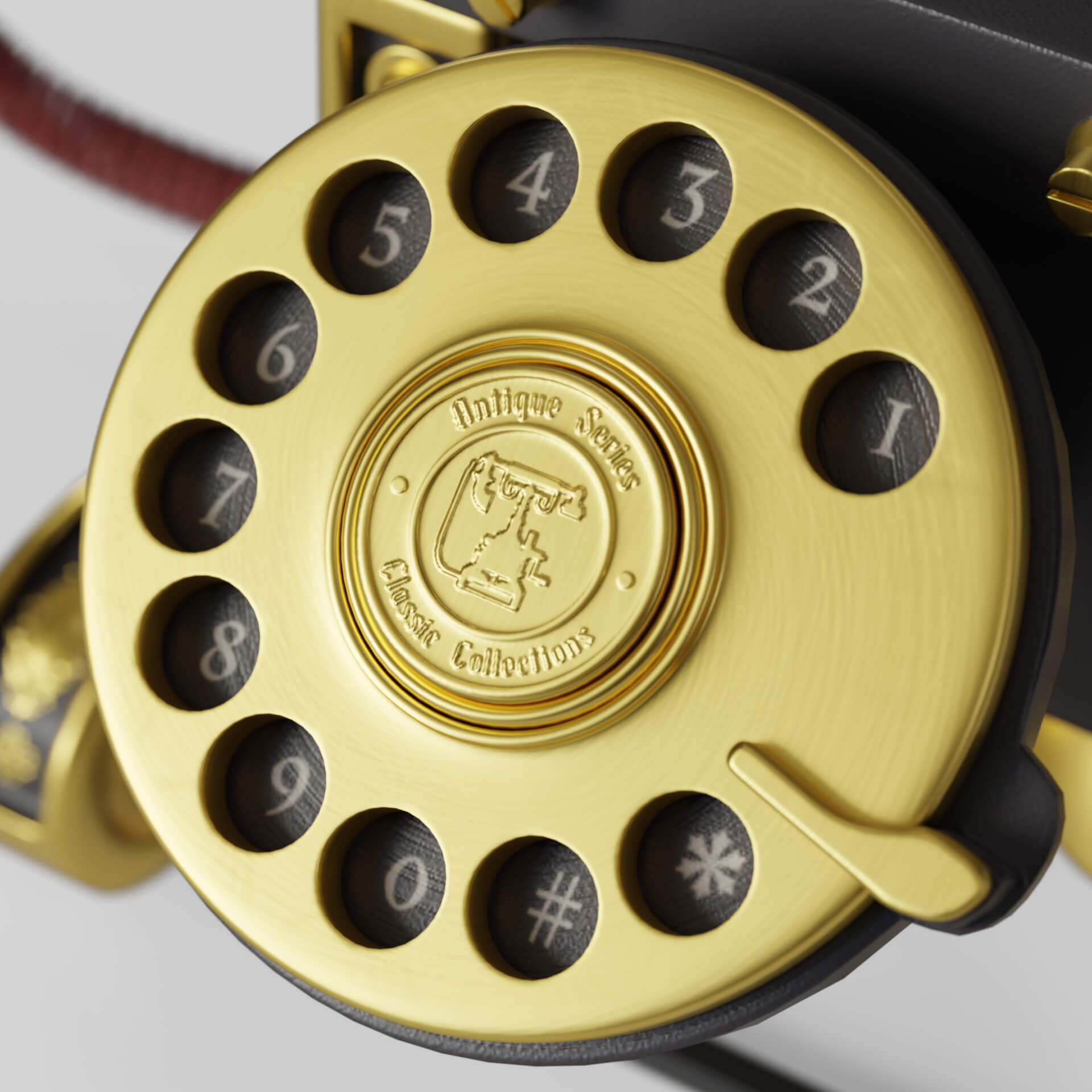Golden Eiffel Tower Phone - 3D Model by Kon9