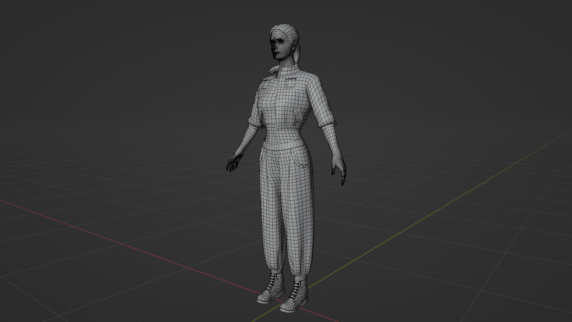 Game Ready Girl - 3D Model by Kon9