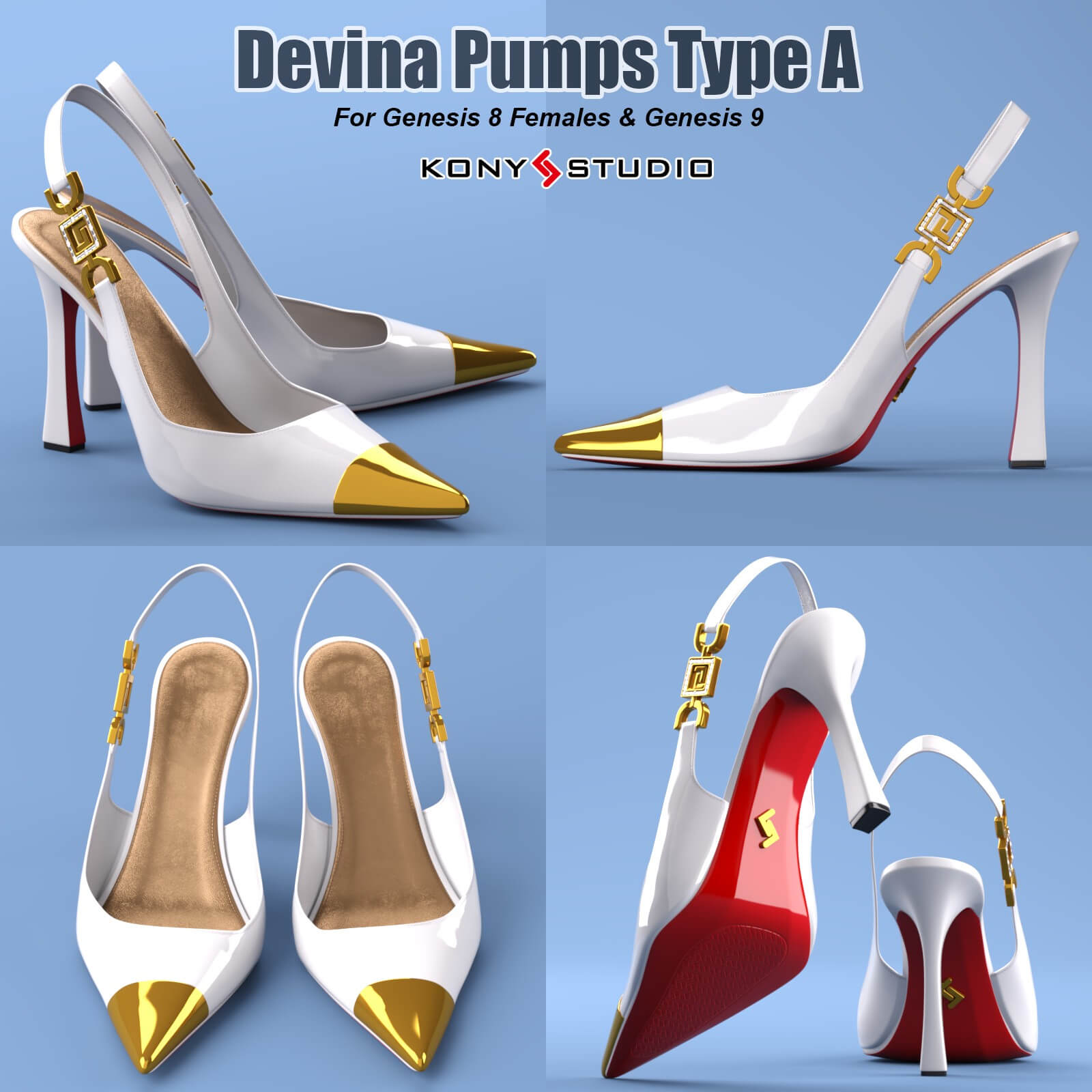 Devina Pumps for G8F/G9 - Daz Content by Kony Studio