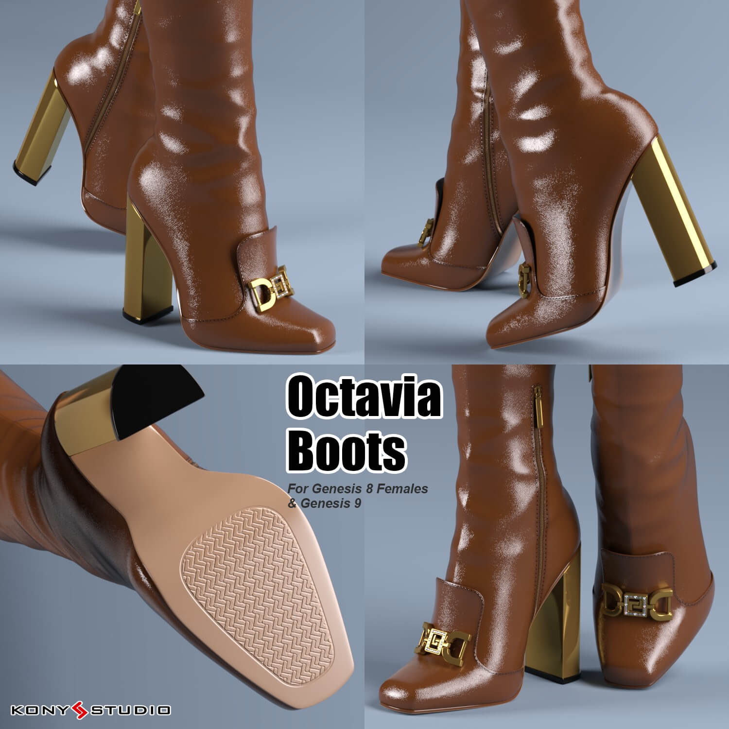 Octavia Boots for G8F/G9 - Daz Content by Kony Studio
