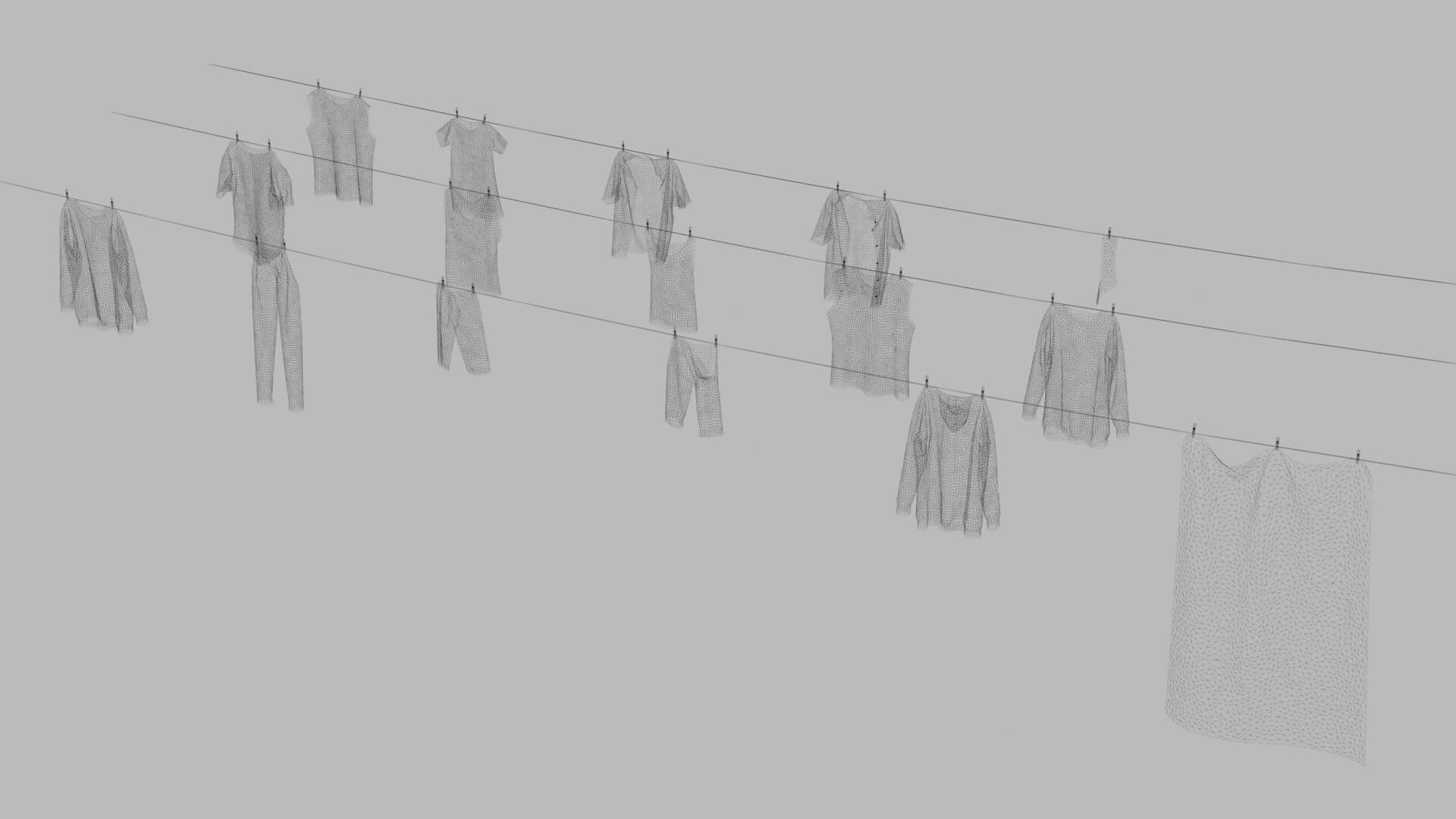 16 Clothes Hanging Collection - 3D Model by kopofx