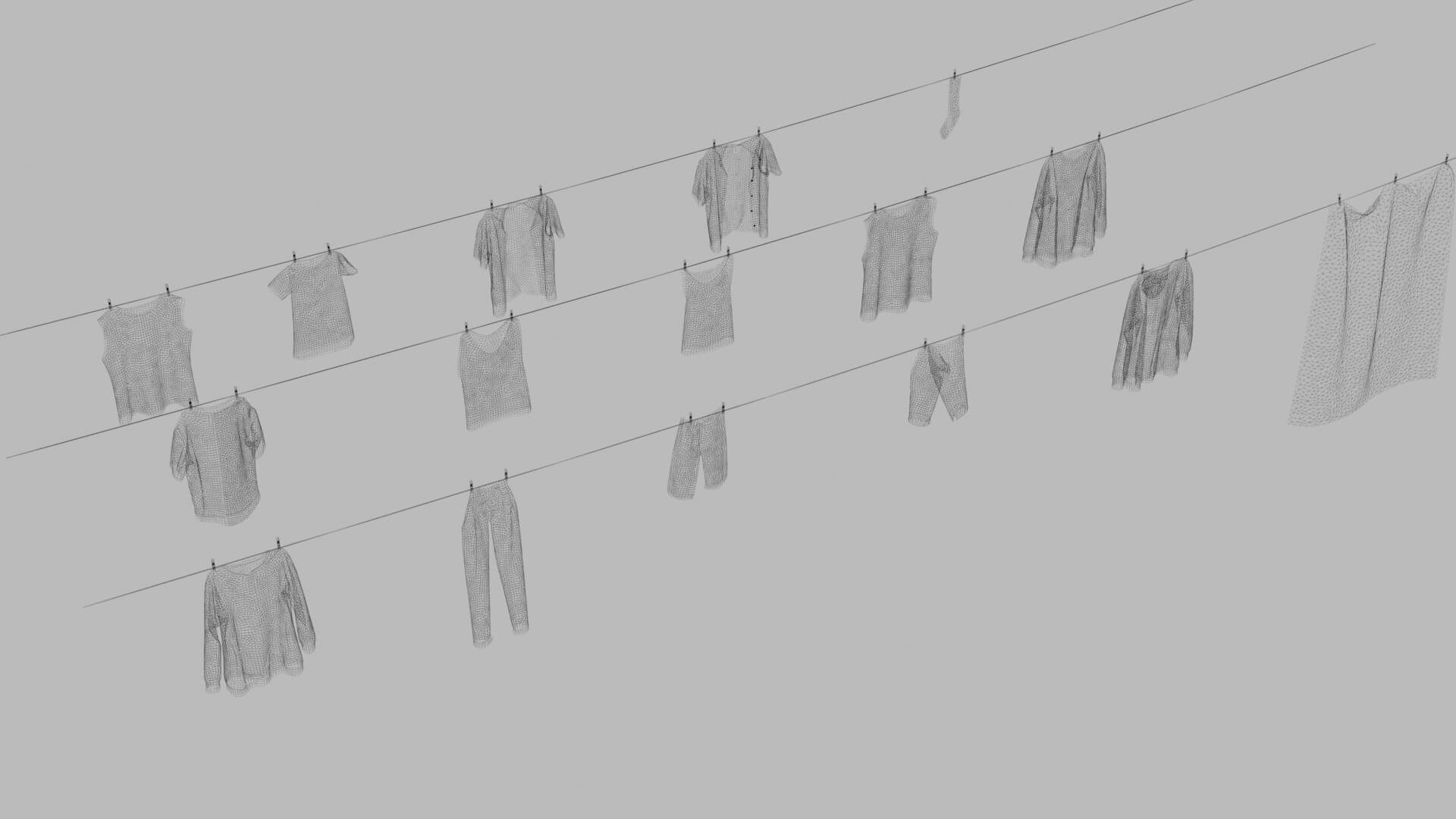 16 Clothes Hanging Collection - 3D Model by kopofx