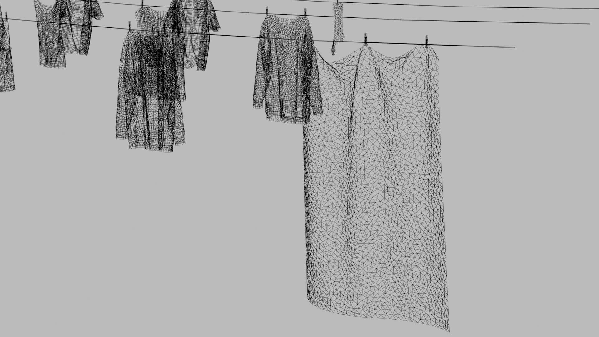 16 Clothes Hanging Collection - 3D Model by kopofx