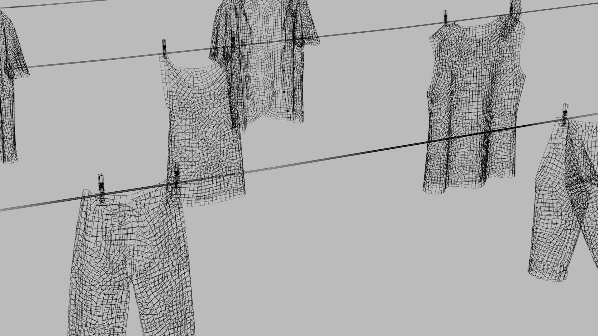 16 Clothes Hanging Collection - 3D Model by kopofx