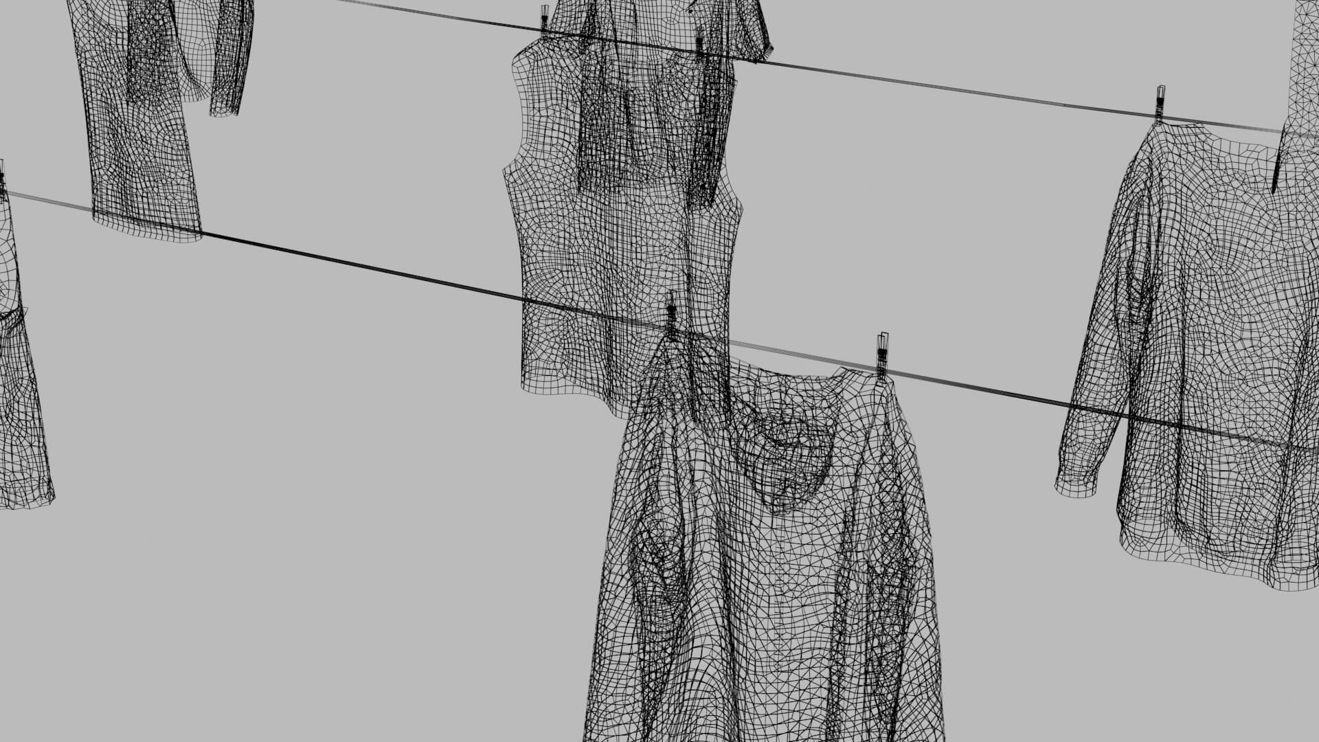16 Clothes Hanging Collection - 3D Model by kopofx