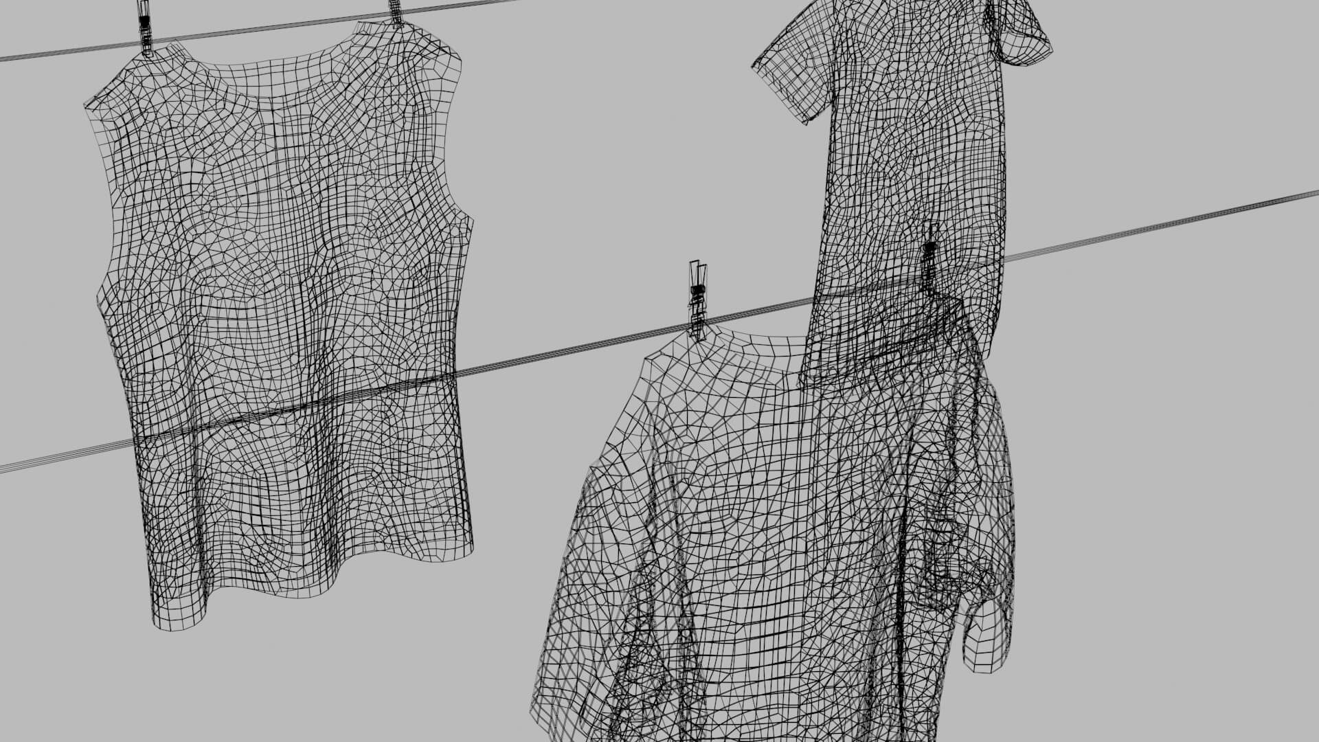 16 Clothes Hanging Collection - 3D Model by kopofx
