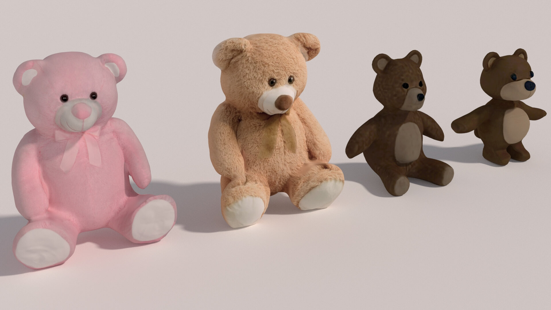 4 Teddy Bear - 3D Model by kopofx