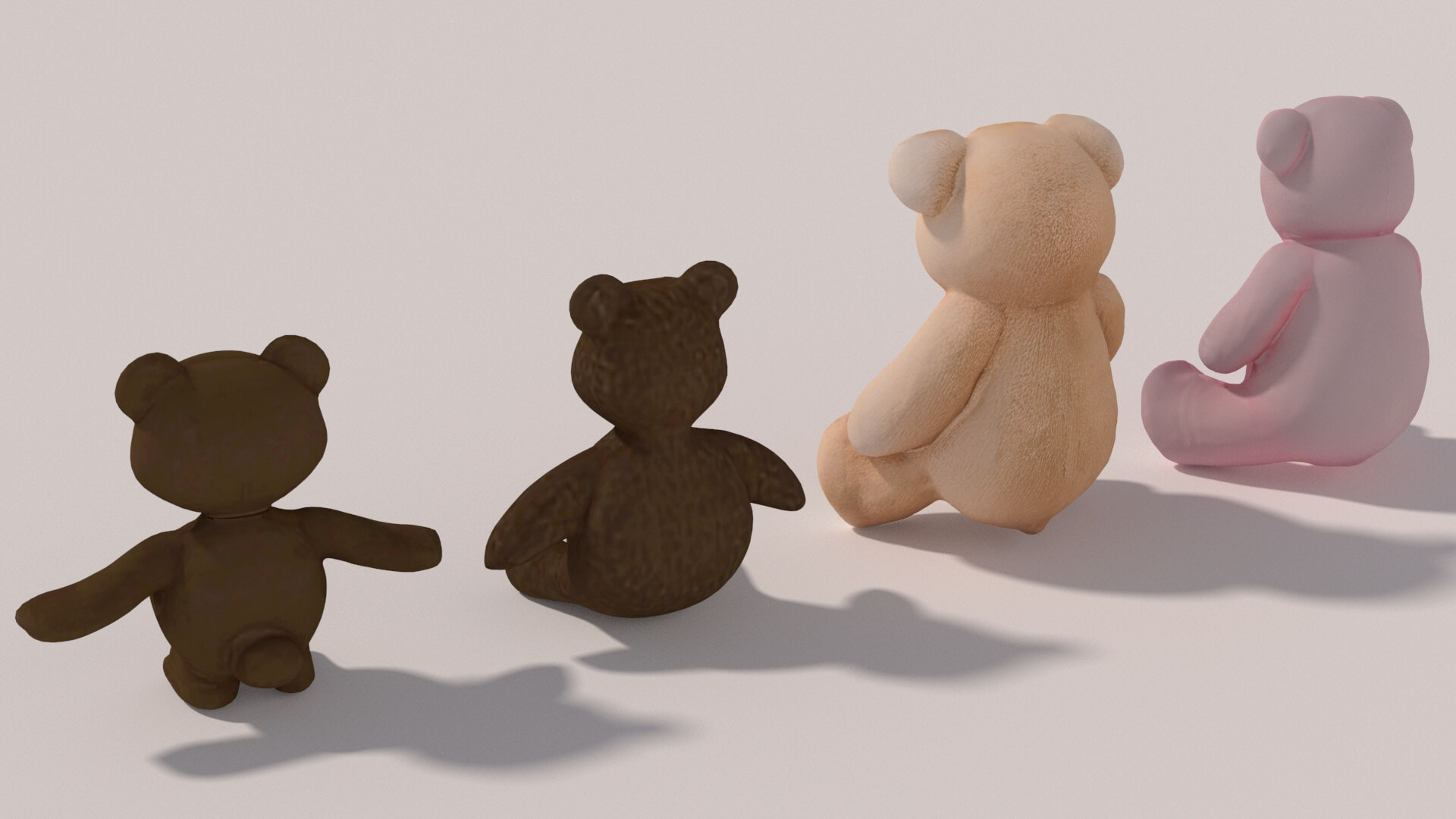 4 Teddy Bear - 3D Model by kopofx