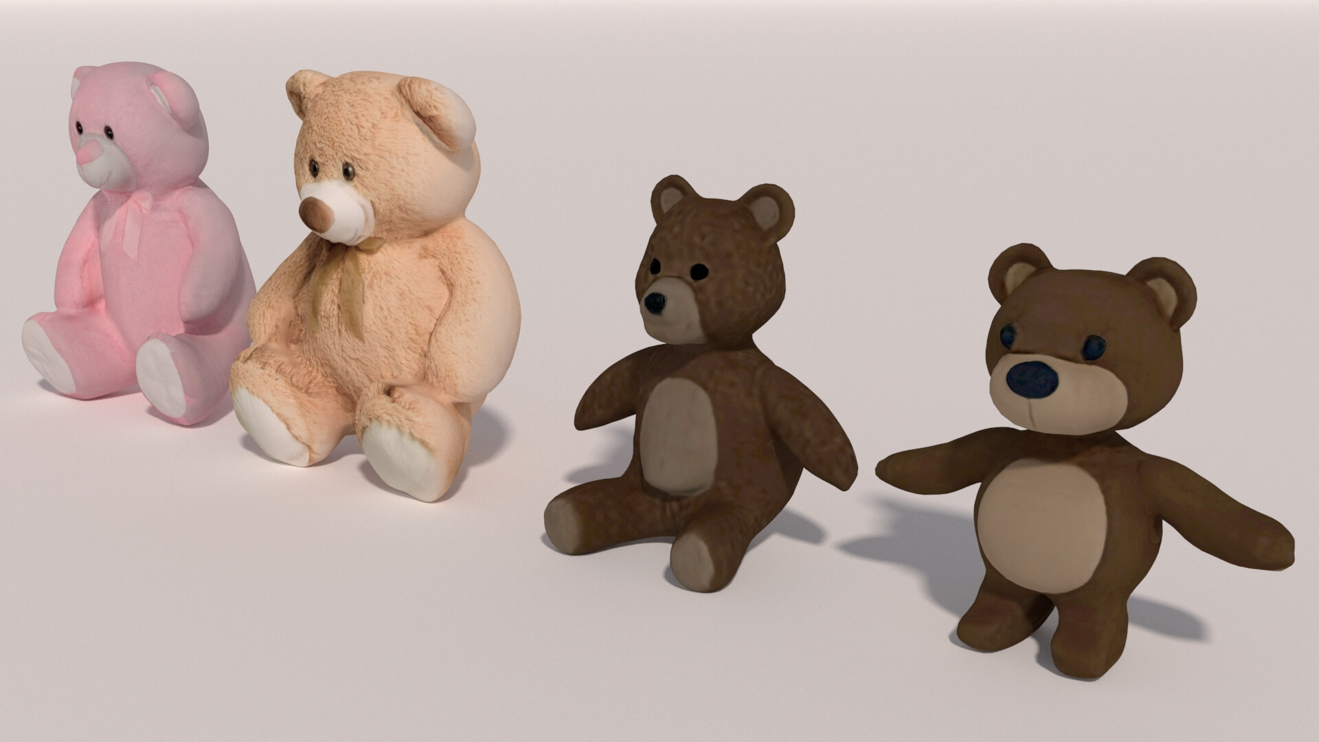 4 Teddy Bear - 3D Model by kopofx