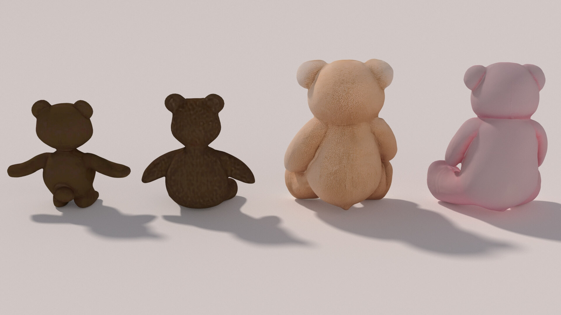 4 Teddy Bear - 3D Model by kopofx