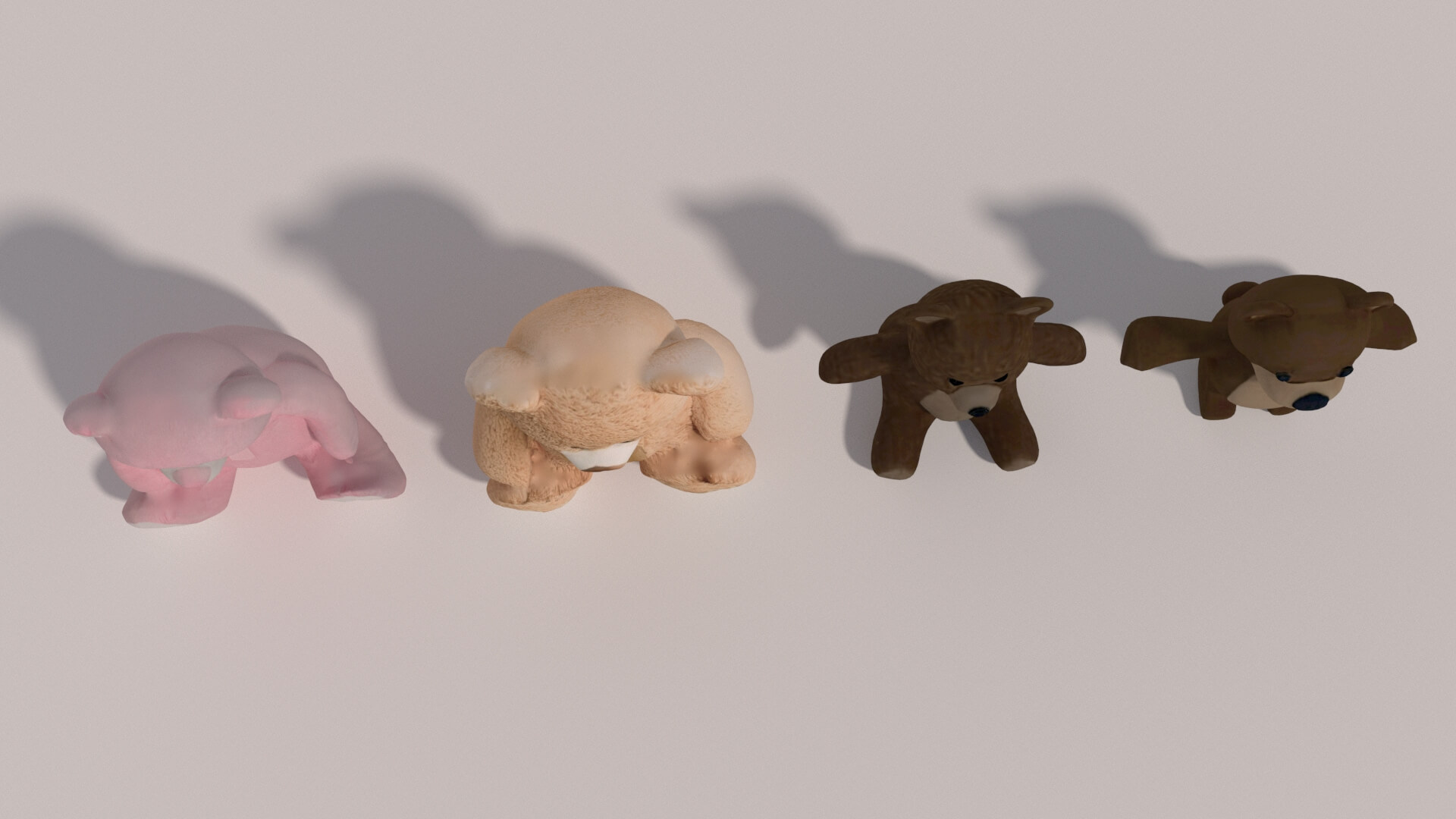 4 Teddy Bear - 3D Model by kopofx