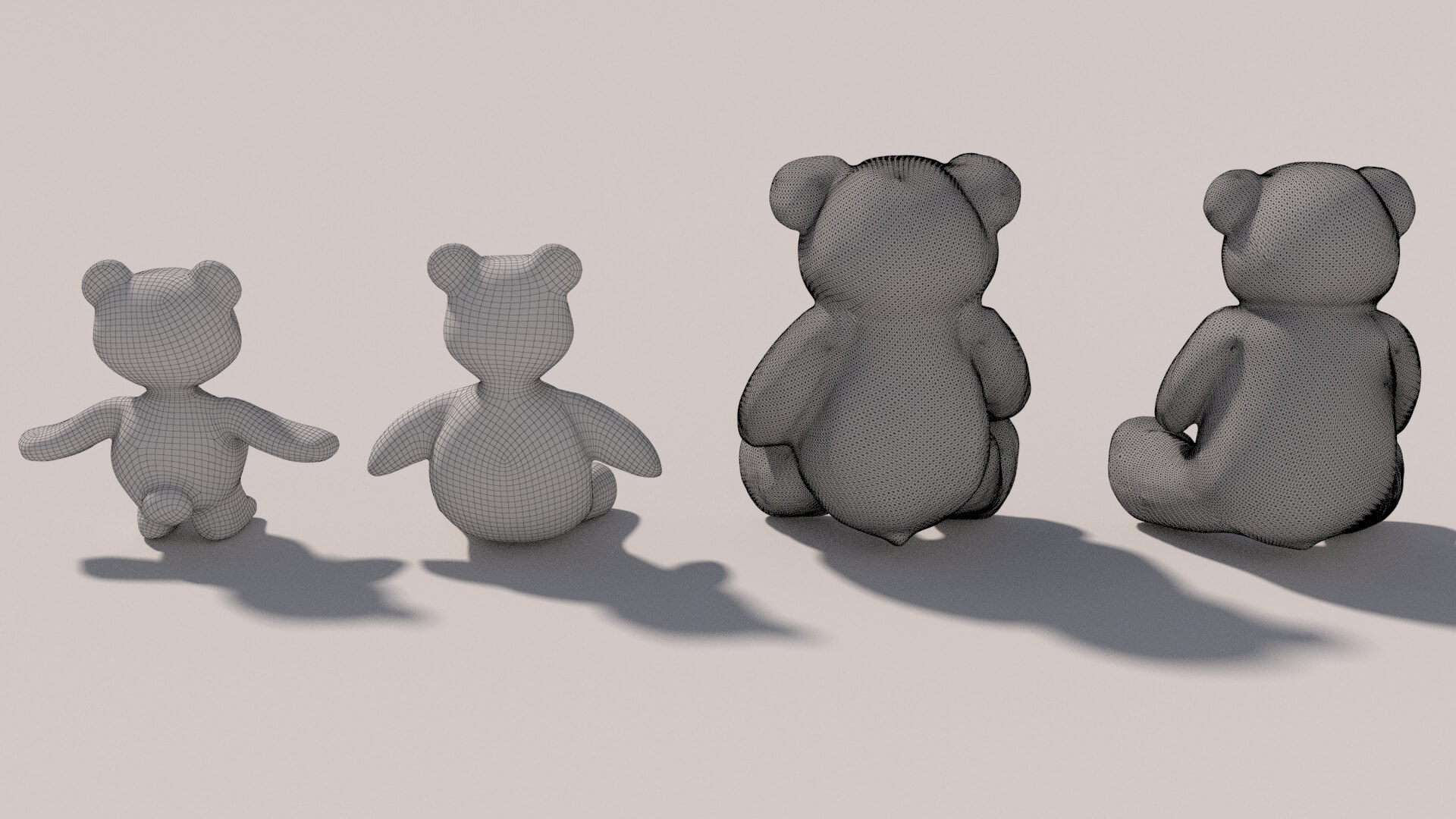 4 Teddy Bear - 3D Model by kopofx