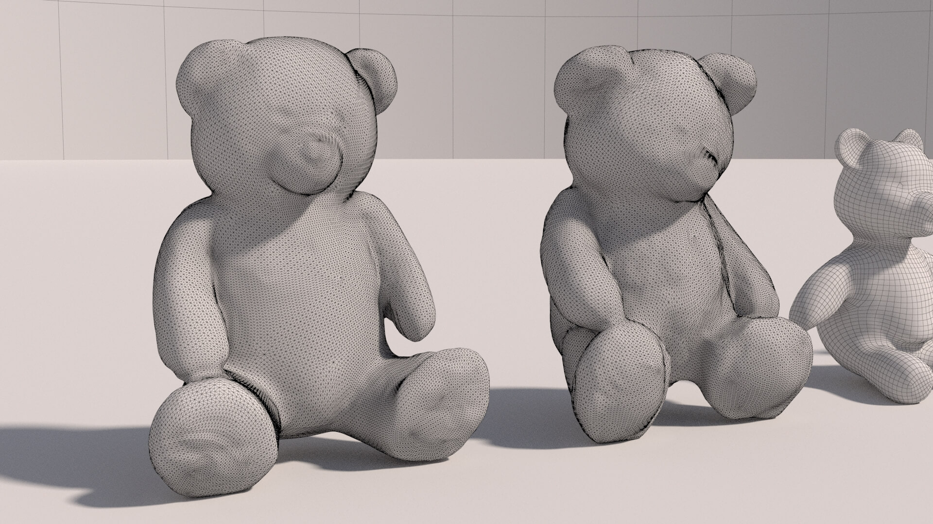 4 Teddy Bear - 3D Model by kopofx