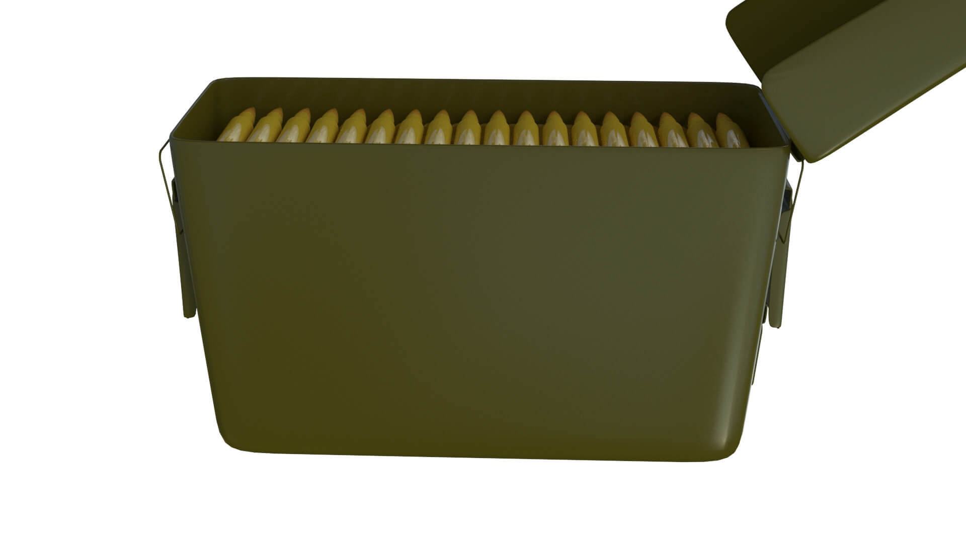 Ammo Metal Box With Bullets - 3D Model by kopofx