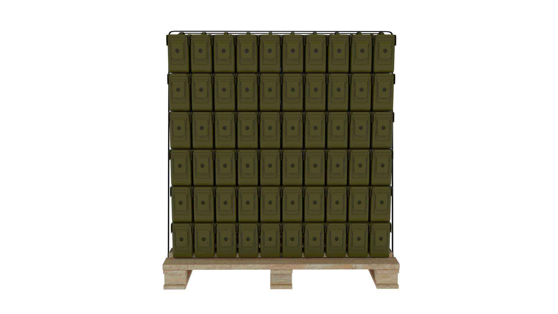 Ammunition Metal Box Pallet - 3D Model by kopofx