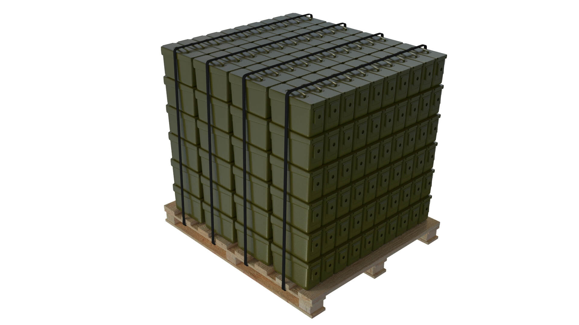 Ammunition Metal Box Pallet - 3D Model by kopofx