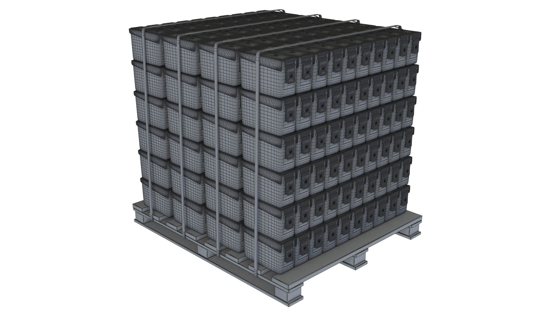 Ammunition Metal Box Pallet - 3D Model by kopofx