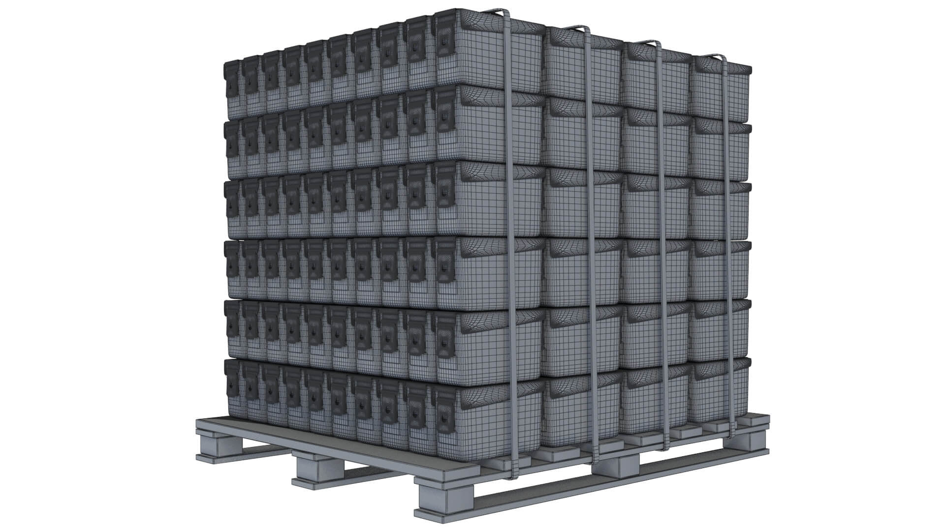 Ammunition Metal Box Pallet - 3D Model by kopofx